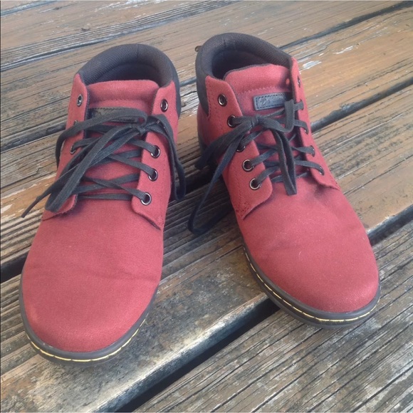 Dr. Martens | Shoes | Dr Martens Docs Cherry Canvas Maleke Ankle Boots ...